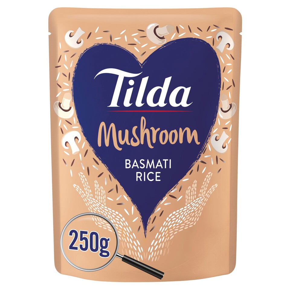 Tilda Microwave Mushroom Basmati Rice - Morrisons Online Groceries & Offers