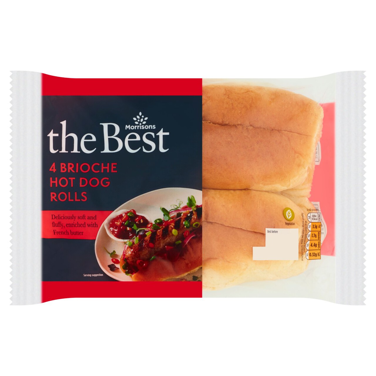 Morrisons The Best Brioche Hot Dog Rolls - Morrisons Online Groceries ...