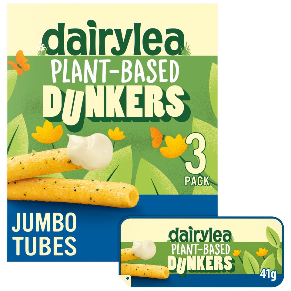 Dairylea Plant-Based Dunkers Jumbo Tubes Cheese Snacks 3 Pack 123g ...