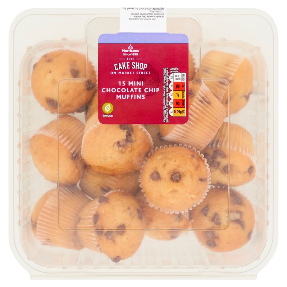 Market Street Mini Chocolate Chip Muffins - Morrisons Online Groceries ...