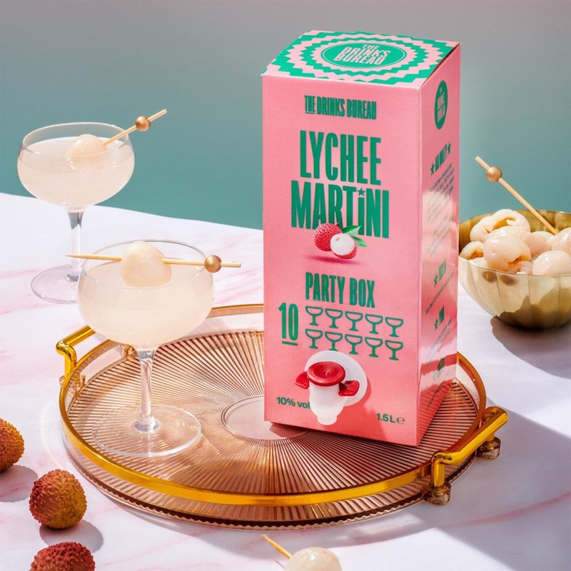 The Drinks Bureau Party Box Lychee Martini - Morrisons Online Groceries ...