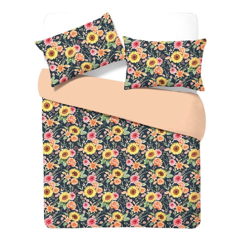 Nutmeg Home Easy Care Sunflower Bloom Duvet Set King - Morrisons Online ...