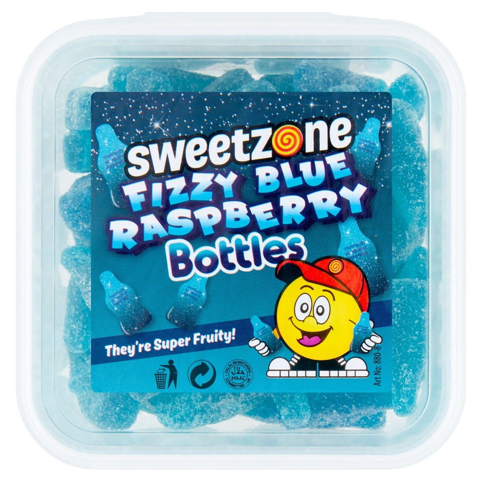 Sweetzone Blue Raspberry Bottles Tub 170g - Morrisons Online Groceries ...