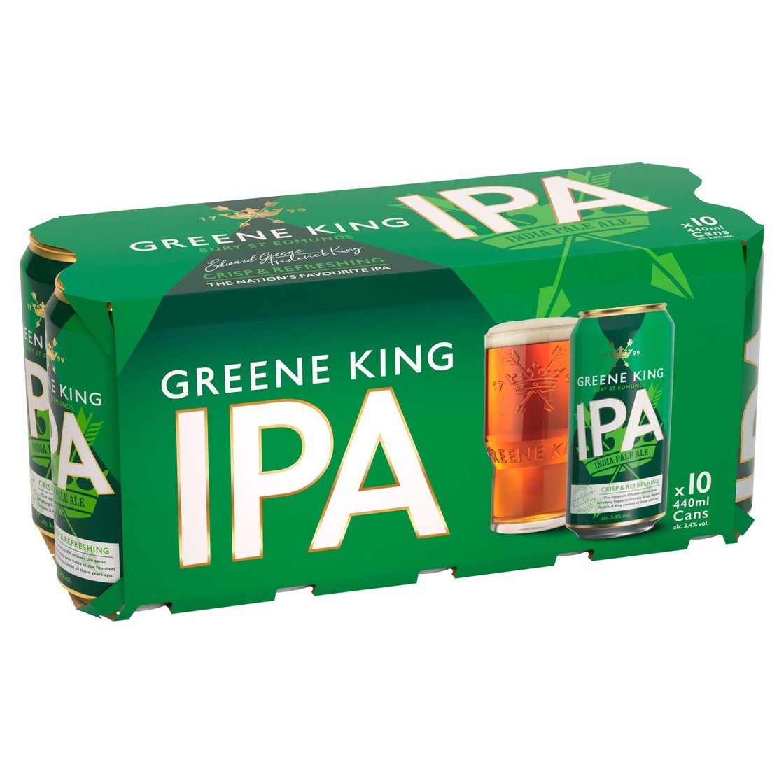 Greene King IPA 10x440ml - Morrisons Online Groceries & Offers