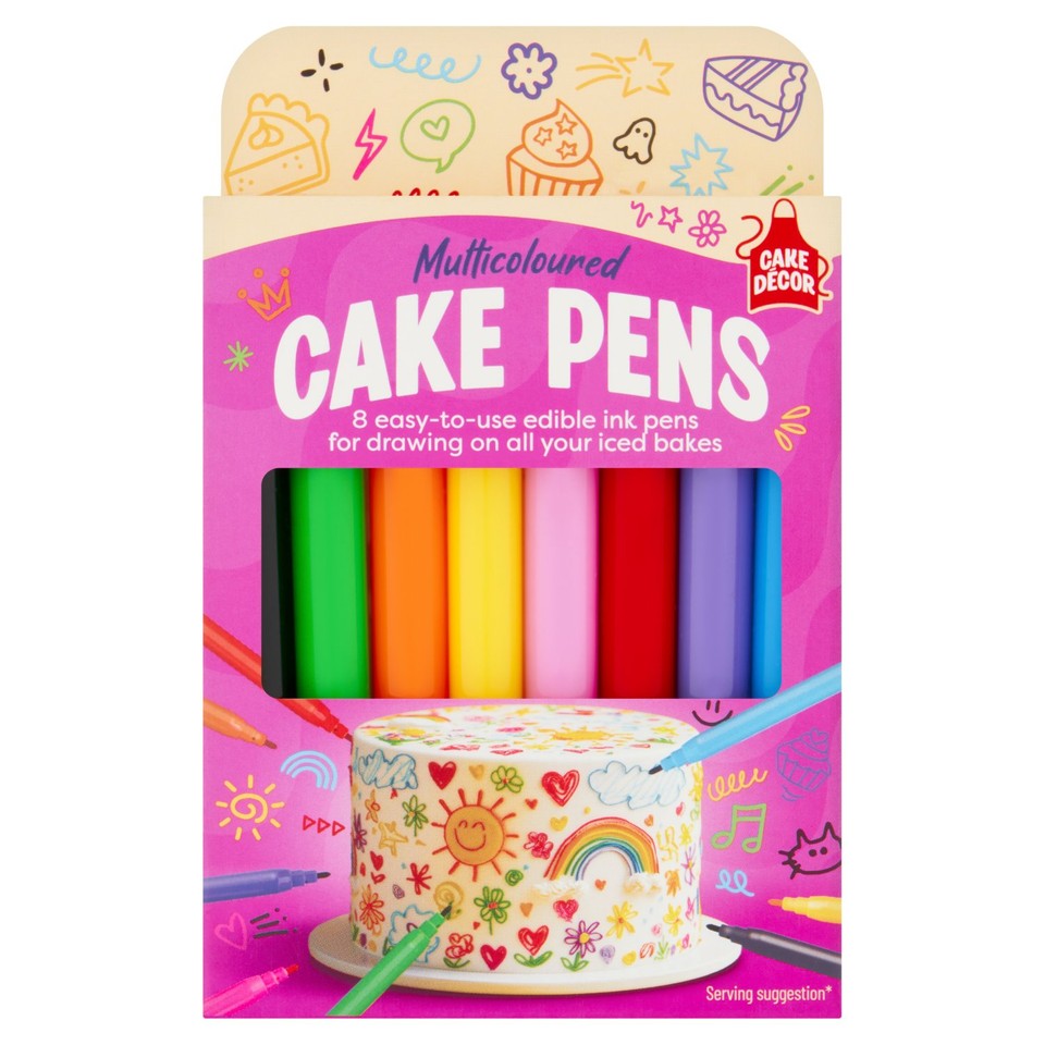 Cake Decor Cake Pens Edible 8 Colours - Morrisons Online Groceries & Offers