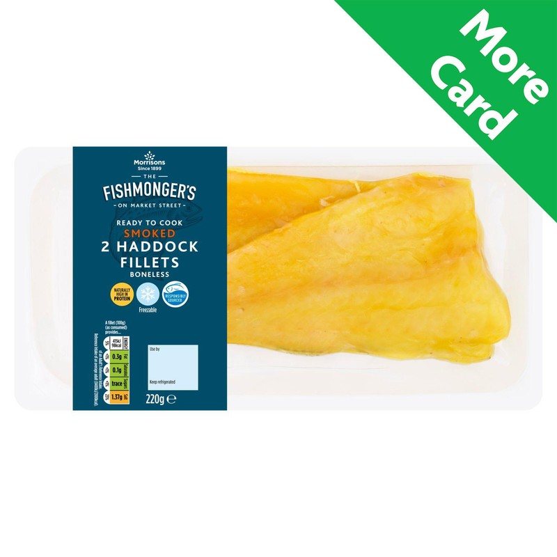 Morrisons 2 Smoked Haddock Fillets - Morrisons Online Groceries & Offers