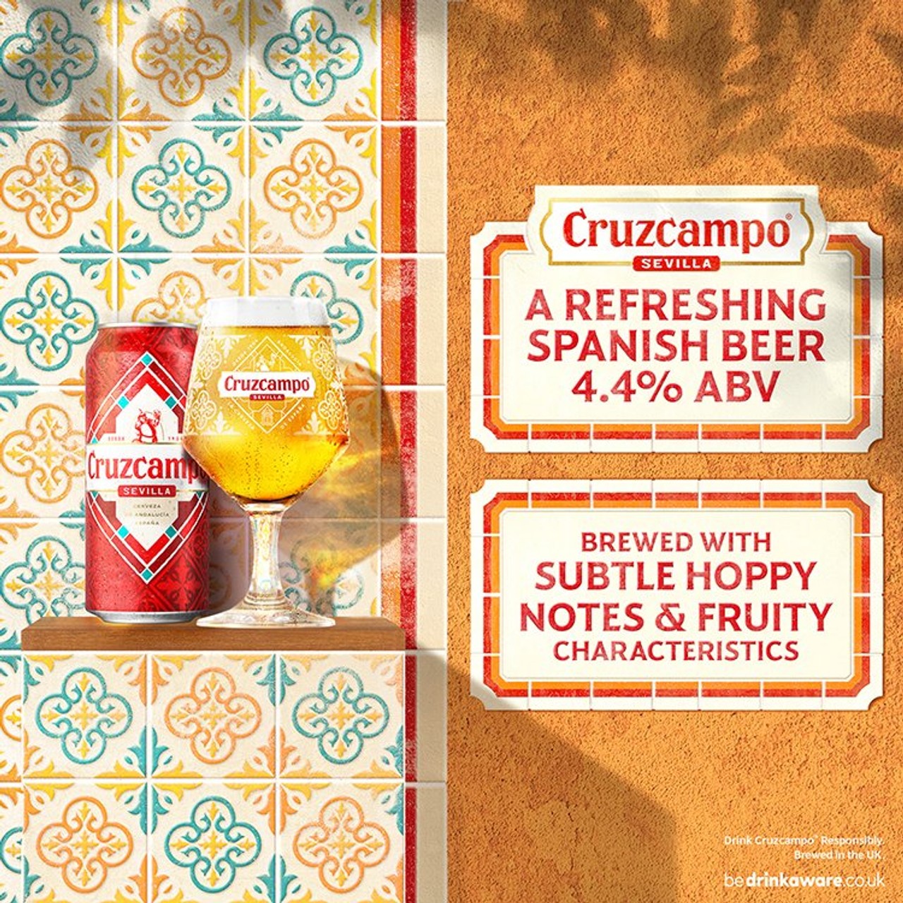 Cruzcampo Sevilla Lager Beer Cans 4 x 440ml - Morrisons Online ...