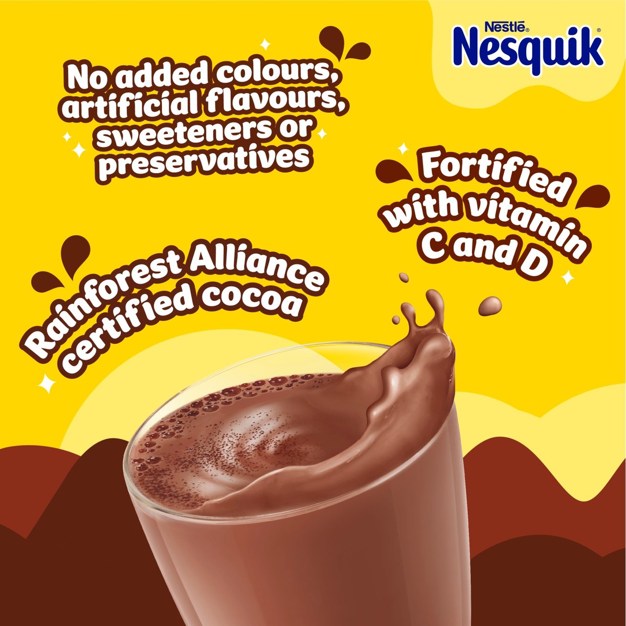 Nesquik Chocolate Flavoured Milkshake Powder 500g Tub - Morrisons ...