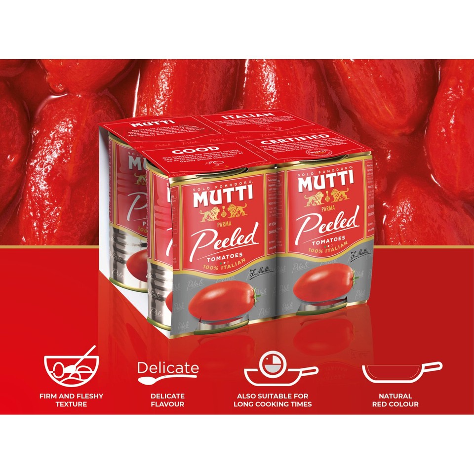 Mutti Peeled Whole Plum Tomatoes 4x400g - Morrisons Online Groceries ...