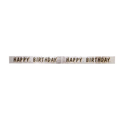 Nutmeg Metallic Happy Birthday Banner - Morrisons Online Groceries & Offers