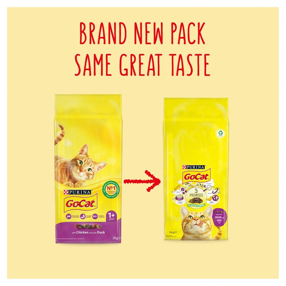 Go-Cat Adult Dry Cat Food Chicken & Duck - Morrisons Online Groceries ...