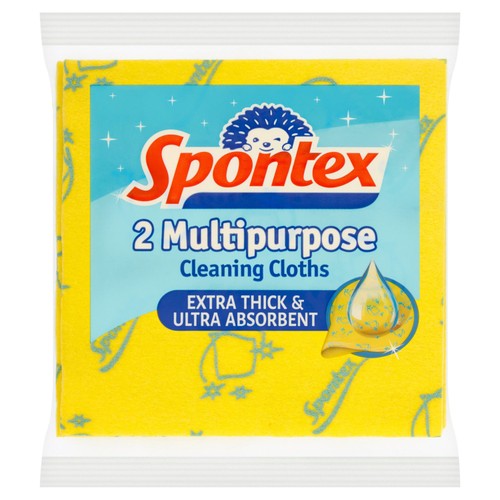 Spontex Multi-Purpose Cloth 2 Pack - Morrisons Online Groceries & Offers