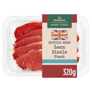 Morrisons British Beef Sizzle Steak 320g - Morrisons Online Groceries ...