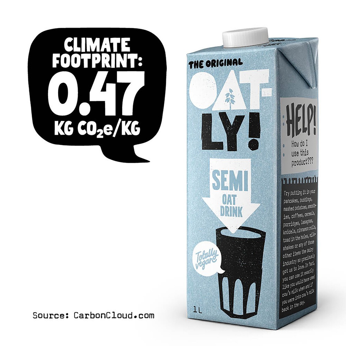 Oatly Oat Drink Semi Long Life 1L - Morrisons Online Groceries & Offers