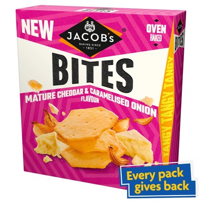 Jacob's Bites Mature Cheddar & Onion Crackers - Morrisons Online ...