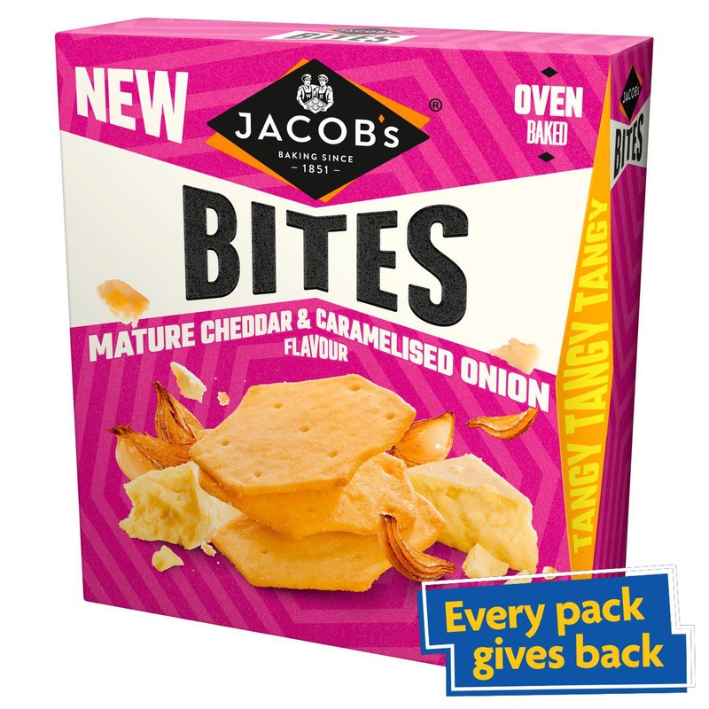 Jacob's Bites Mature Cheddar & Onion Crackers - Morrisons Online ...
