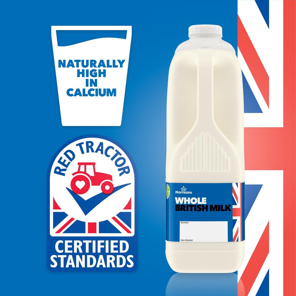 Morrisons British Whole Milk 6 Pint - Morrisons Online Groceries & Offers