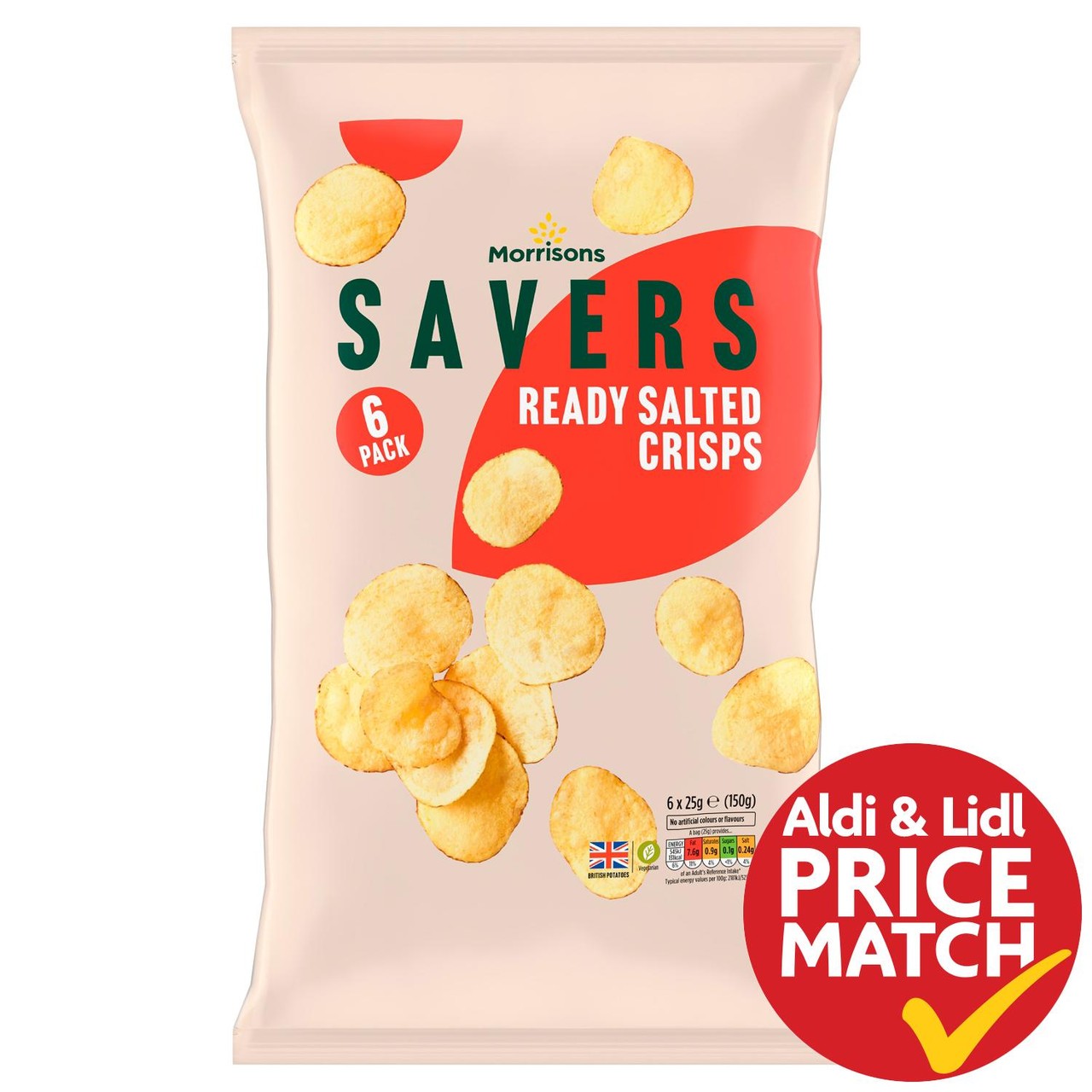 Morrisons Savers Crisps Ready Salted - Morrisons Online Groceries & Offers