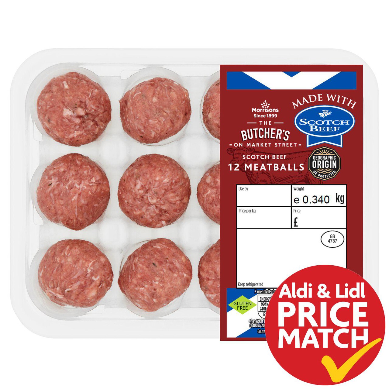 Morrisons 12 Scotch Beef Meatballs - Morrisons Online Groceries & Offers