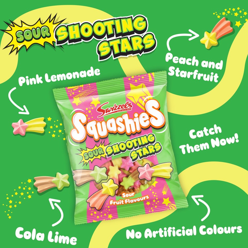 Swizzels Squashies Sour Shooting Stars 100g - Morrisons Online ...