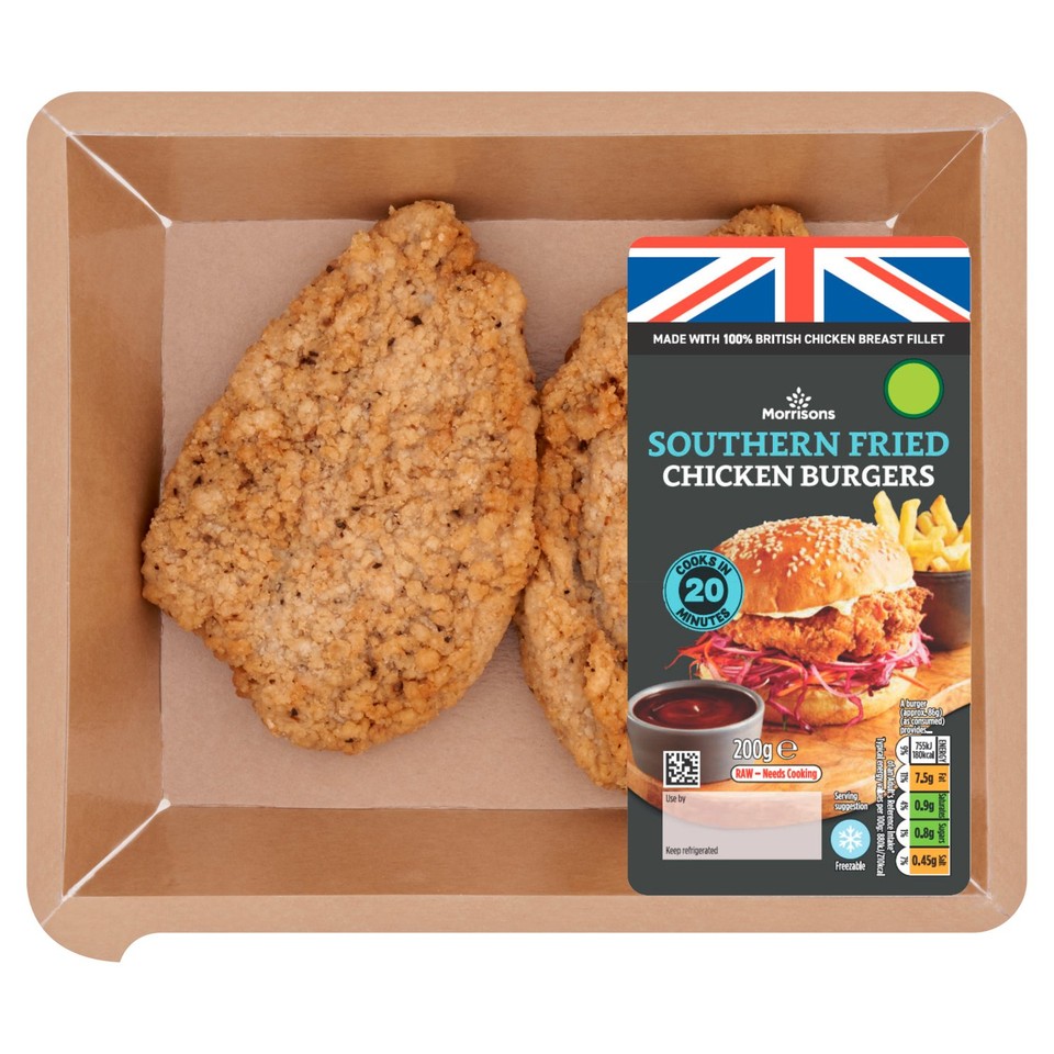 Morrisons Southern Fried Chicken Burgers 200g - Morrisons Online ...
