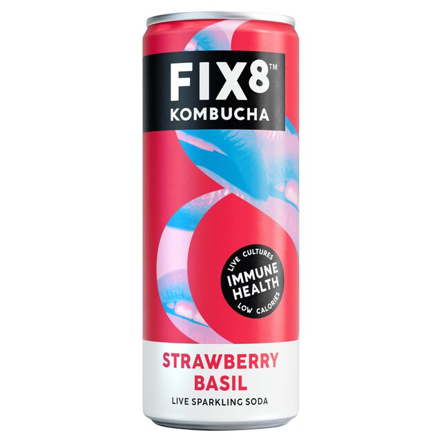 Fix8 Strawberry Basil Kombucha - Morrisons Online Groceries & Offers