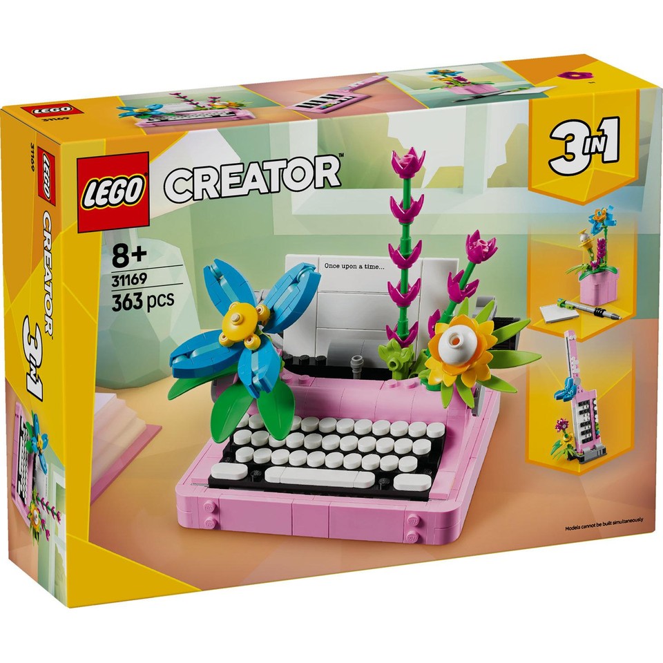 LEGO Creator 3in1 Typewriter with Flowers Toy 31169 - Morrisons Online ...