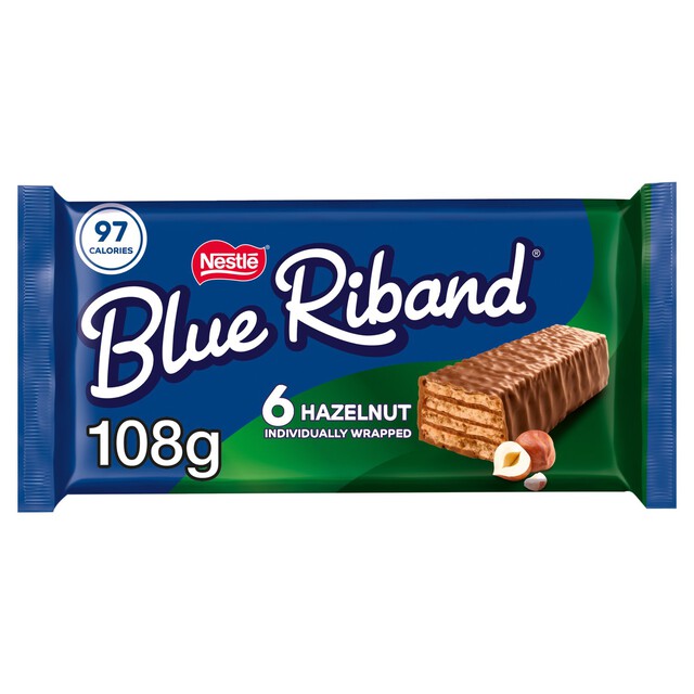 Blue Riband Milk Chocolate Hazelnut Wafer Biscuit Multipack - Morrisons ...