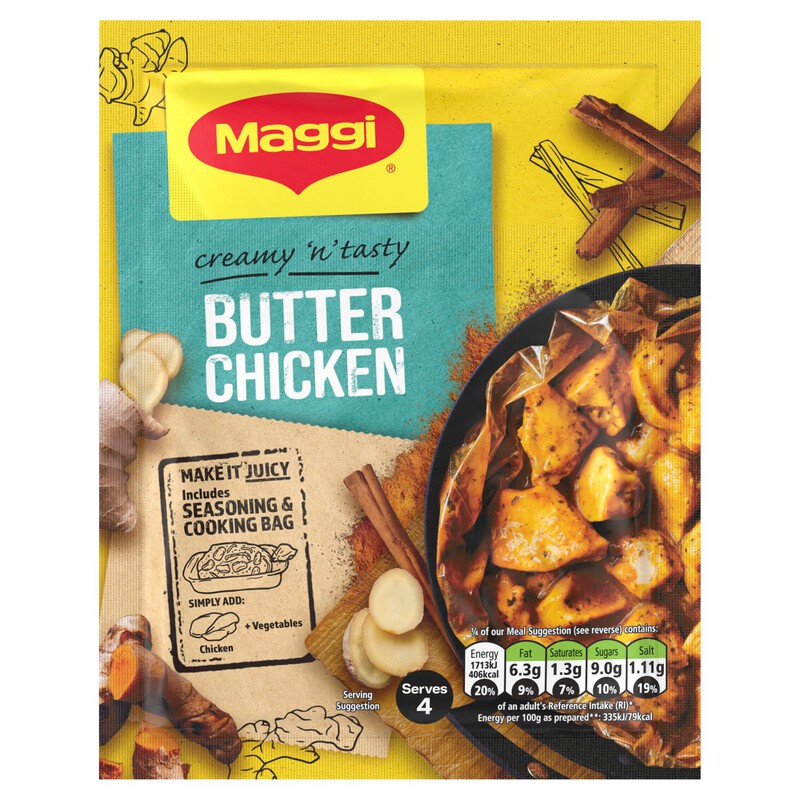 Maggi Juicy Creamy Butter Chicken Herb and Spice Seasoning Mix ...