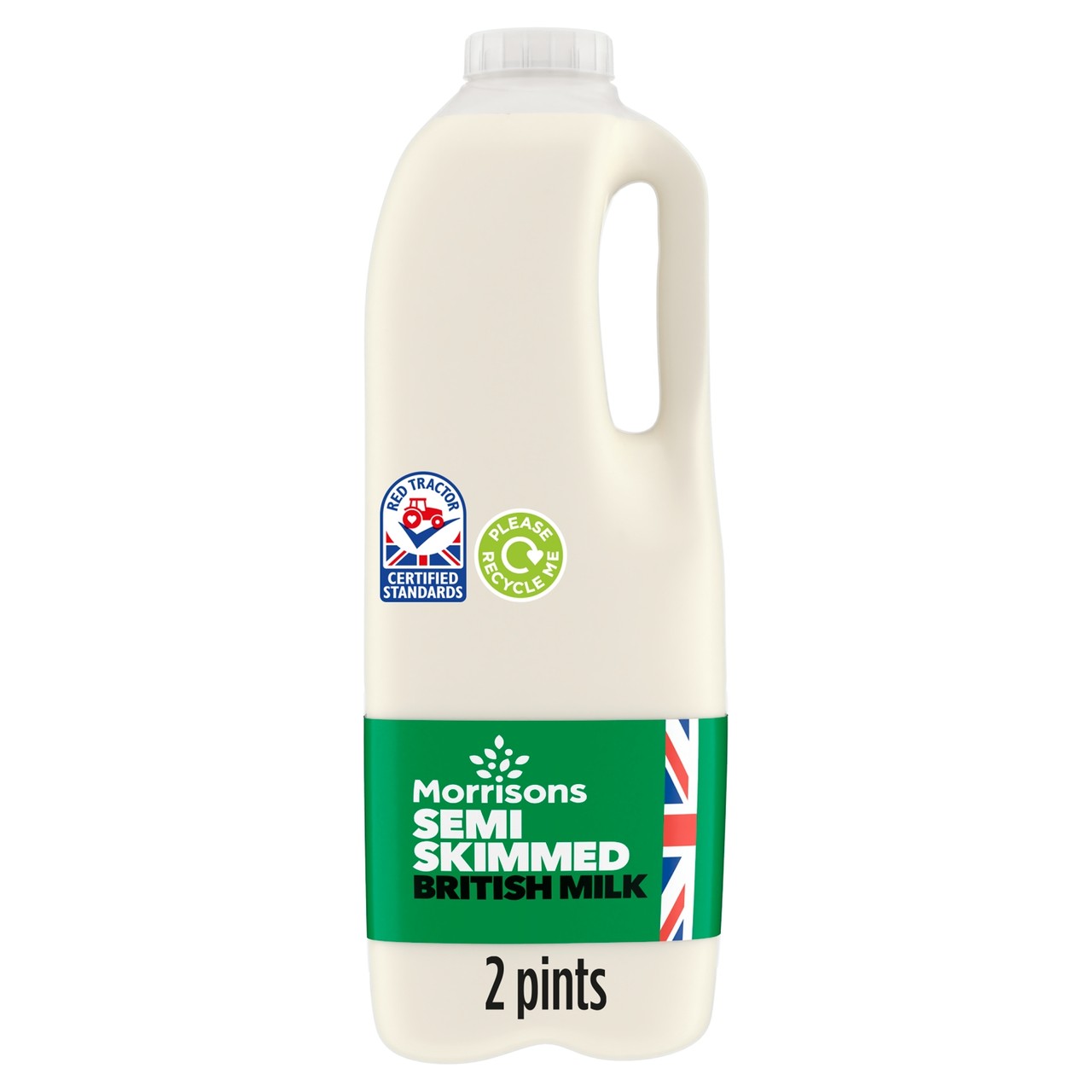 Morrisons British Semi Skimmed Milk 2 Pint - Morrisons Online Groceries ...
