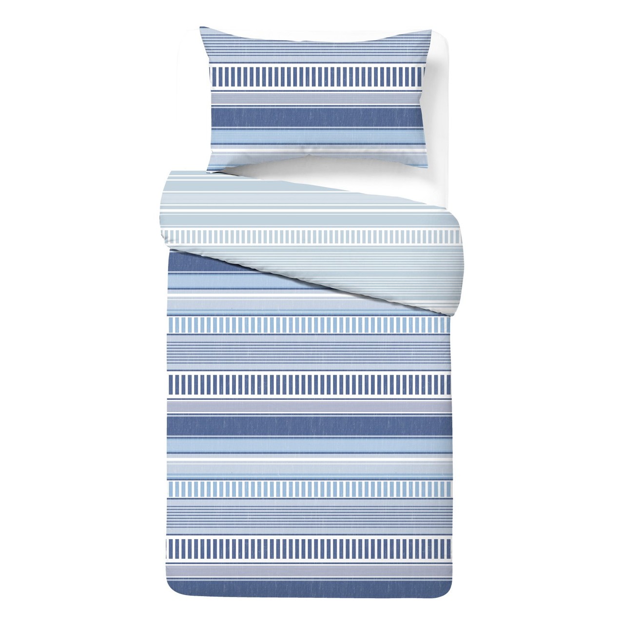 Nutmeg Home Easy Care Coastal Stripe Duvet Set Single - Morrisons ...