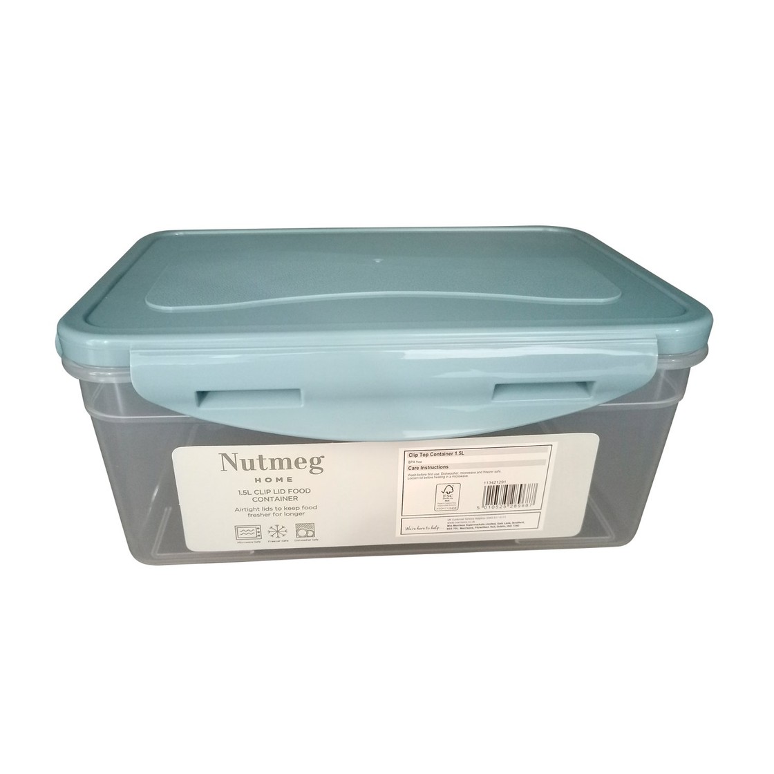 Nutmeg Home Rectangular Clip Top Container 1500ml - Morrisons Online ...