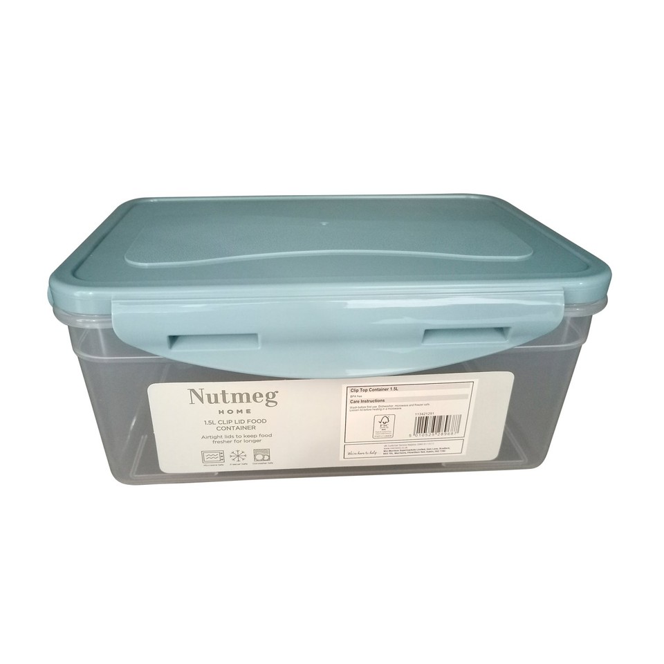Nutmeg Home Rectangular Clip Top Container 1500ml - Morrisons Online ...