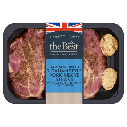 Morrisons The Best Pork Ribeye Steaks With Italian Rub 490g - Morrisons ...