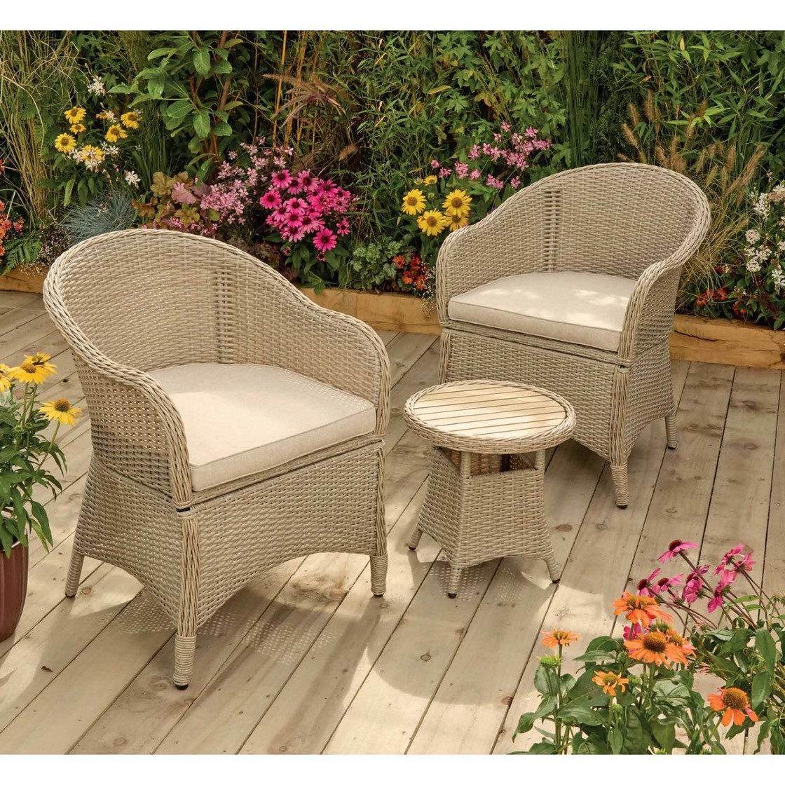 Nutmeg Wicker Patio Set - Morrisons Online Groceries & Offers