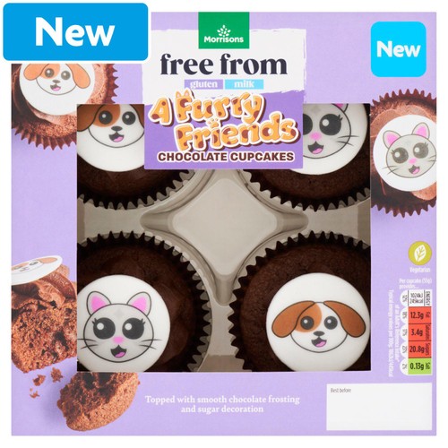 Morrisons Free From 4pk Chocolate Cupcake - Morrisons Online Groceries ...