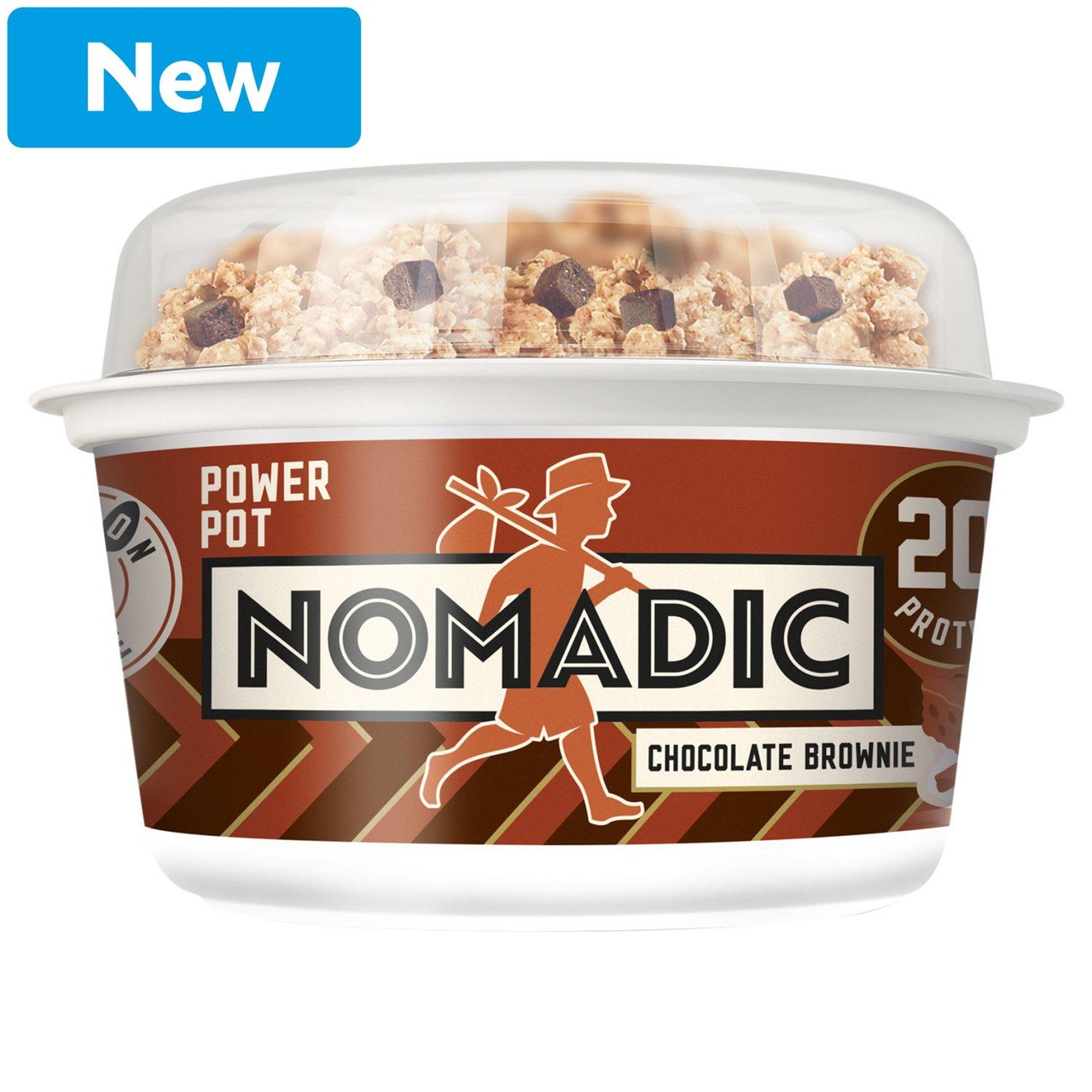 Nomadic Power Pot Vanilla Yogurt & Granola & Chocolate Brownie - Morrisons Online Groceries & Offers
