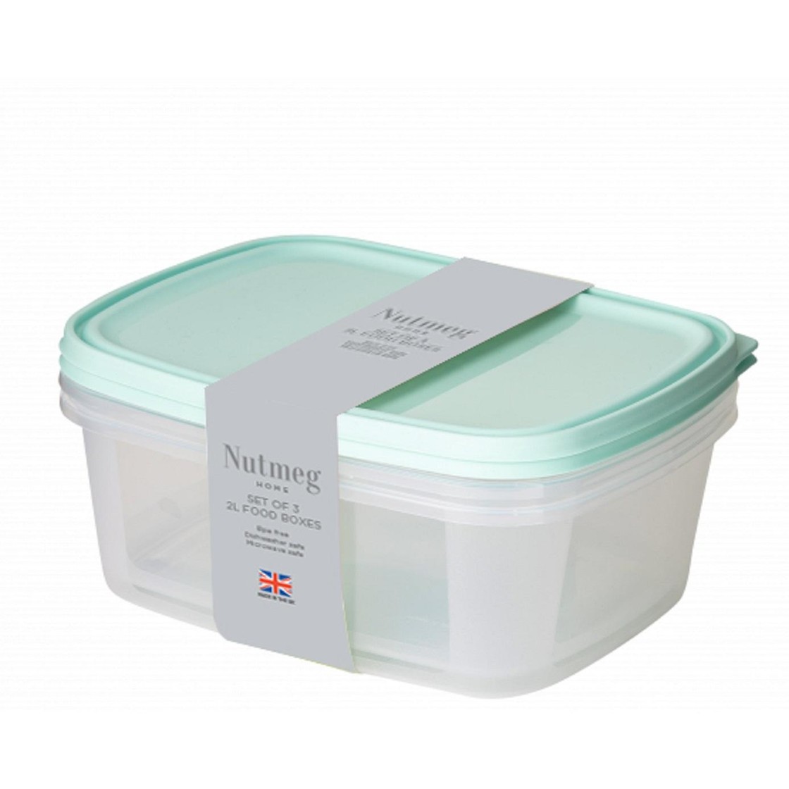 Nutmeg Home Set Of 3x2L Food Boxes - Morrisons Online Groceries & Offers