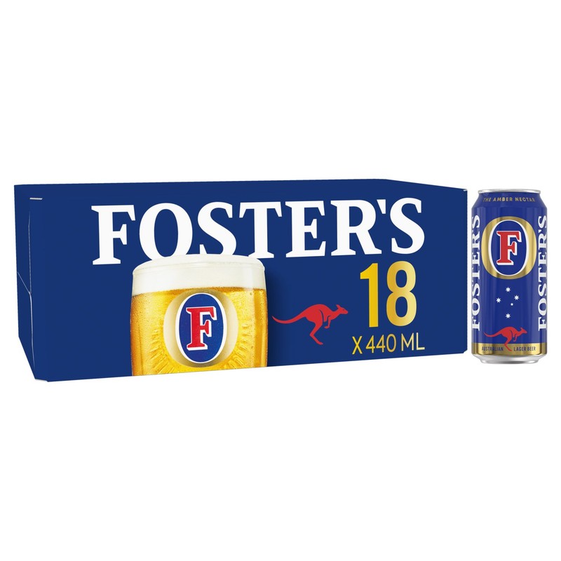 Foster's Lager Beer Multipack Cans 18x440ml - Morrisons Online ...