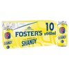 Fosters Proper Lager Shandy Beer 3% ABV Multipack Cans 10x440ml ...