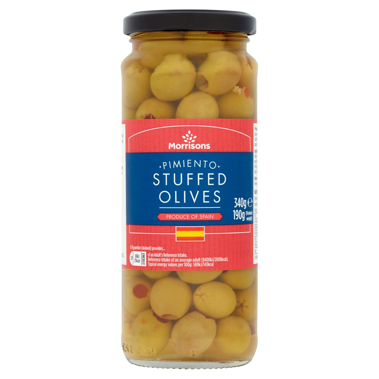 Morrisons Pimiento-Stuffed Olives (340g) - Morrisons Online Groceries ...