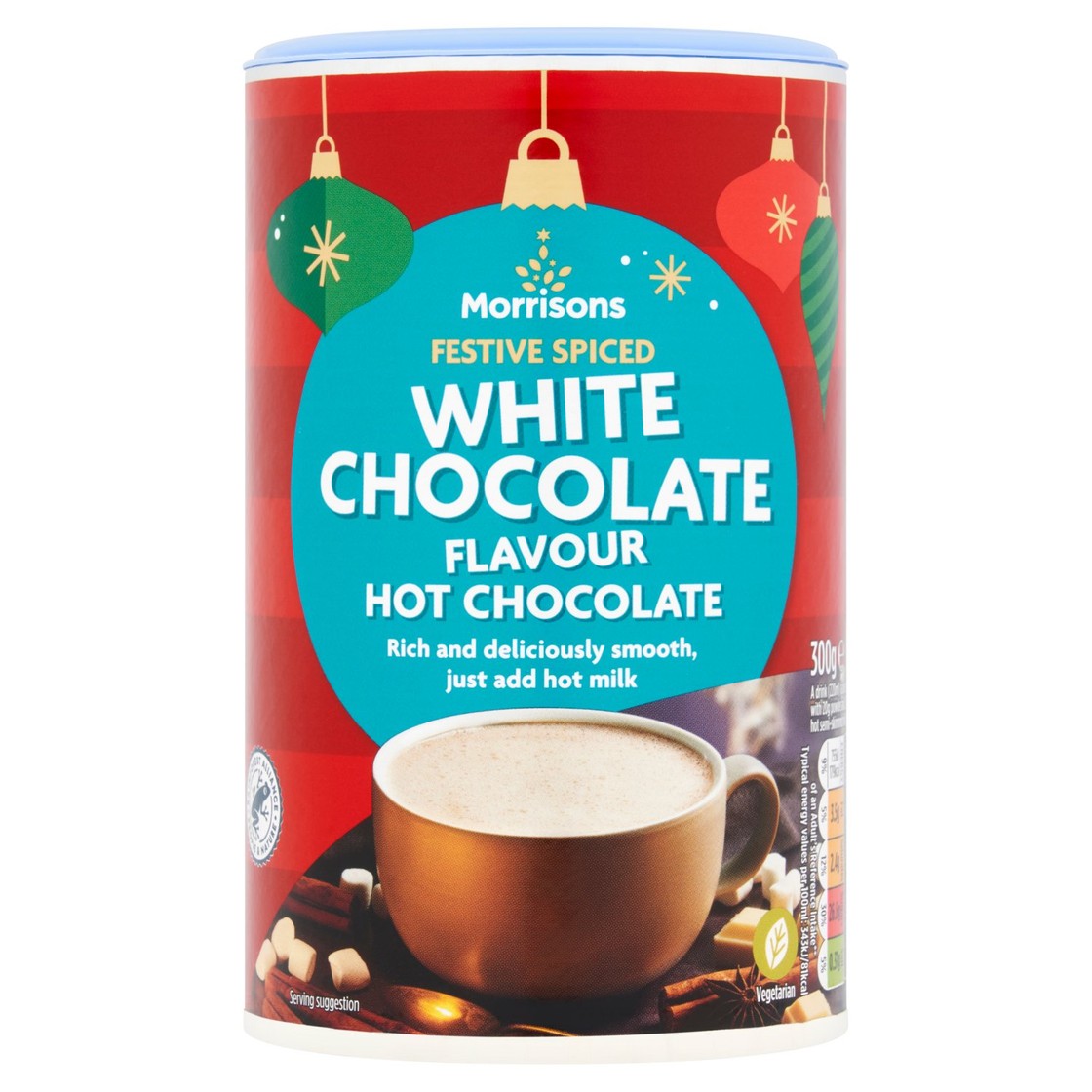 Morrisons Festive Spiced White Chocolate Flavour Hot Chocolate 300g ...