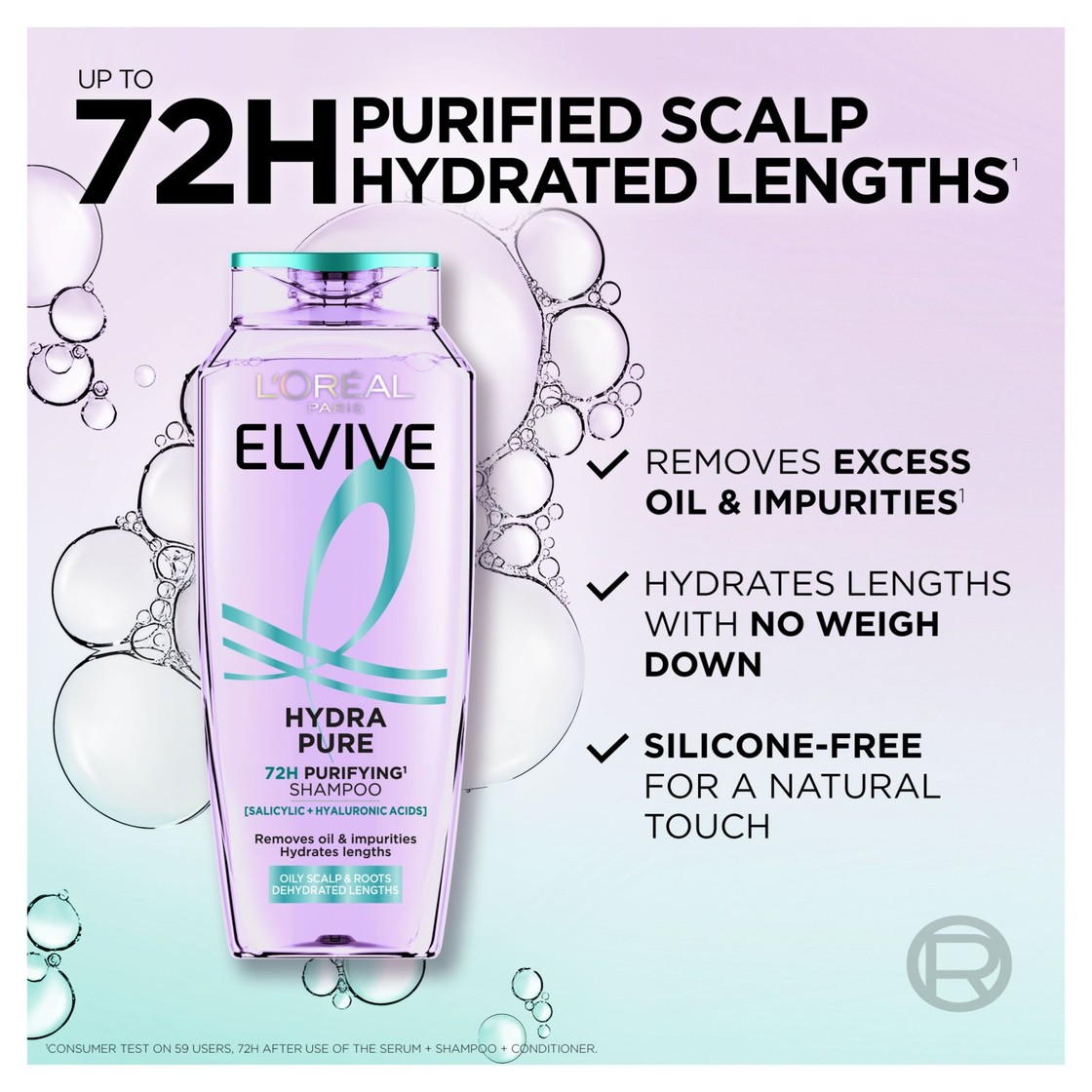 L'Oreal Elvive Hydra Pure Shampoo 400ml - Morrisons Online Groceries ...