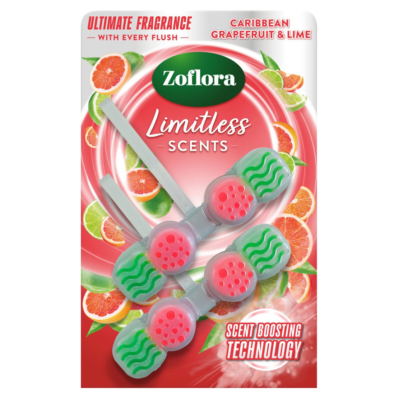 Zoflora Caribbean Grapefruit & Lime Toilet Rim Block - Morrisons Online ...