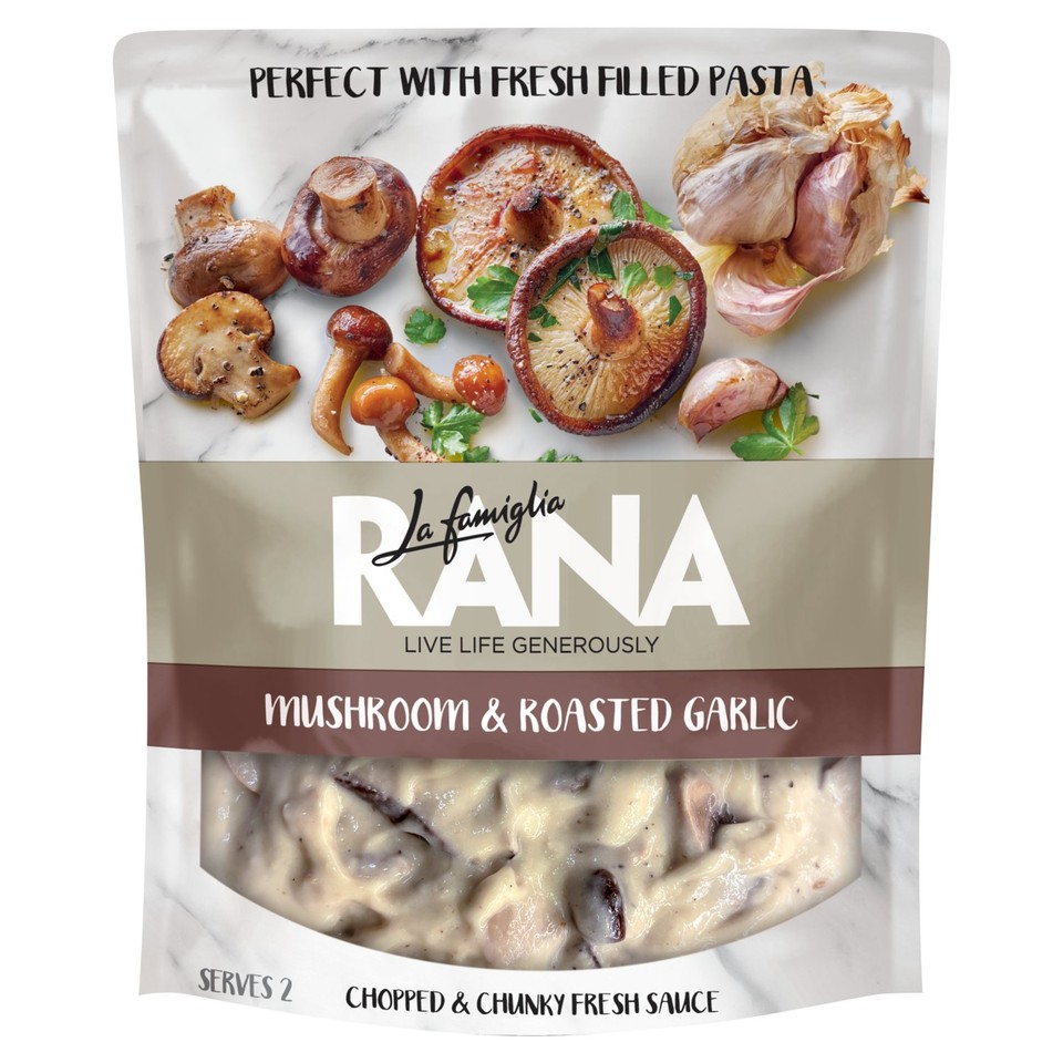 La Famiglia Rana Mushroom & Roasted Garlic Fresh Sauce - Morrisons ...
