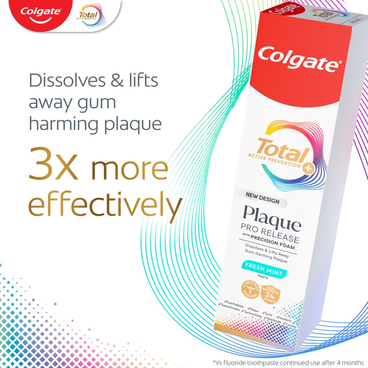 Colgate Total Plaque Pro Release Fresh Mint Toothpaste - Morrisons ...