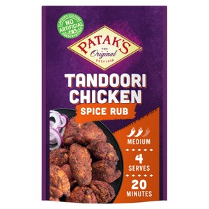 Patak's Tandoori Chicken Indian Seasoning Medium Spice Mix Rub 25g ...