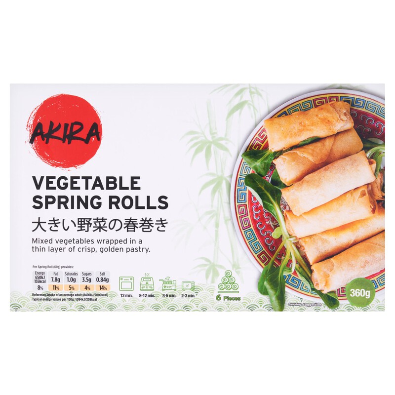 Akira Large Spring Rolls Vegetables - Morrisons Online Groceries & Offers