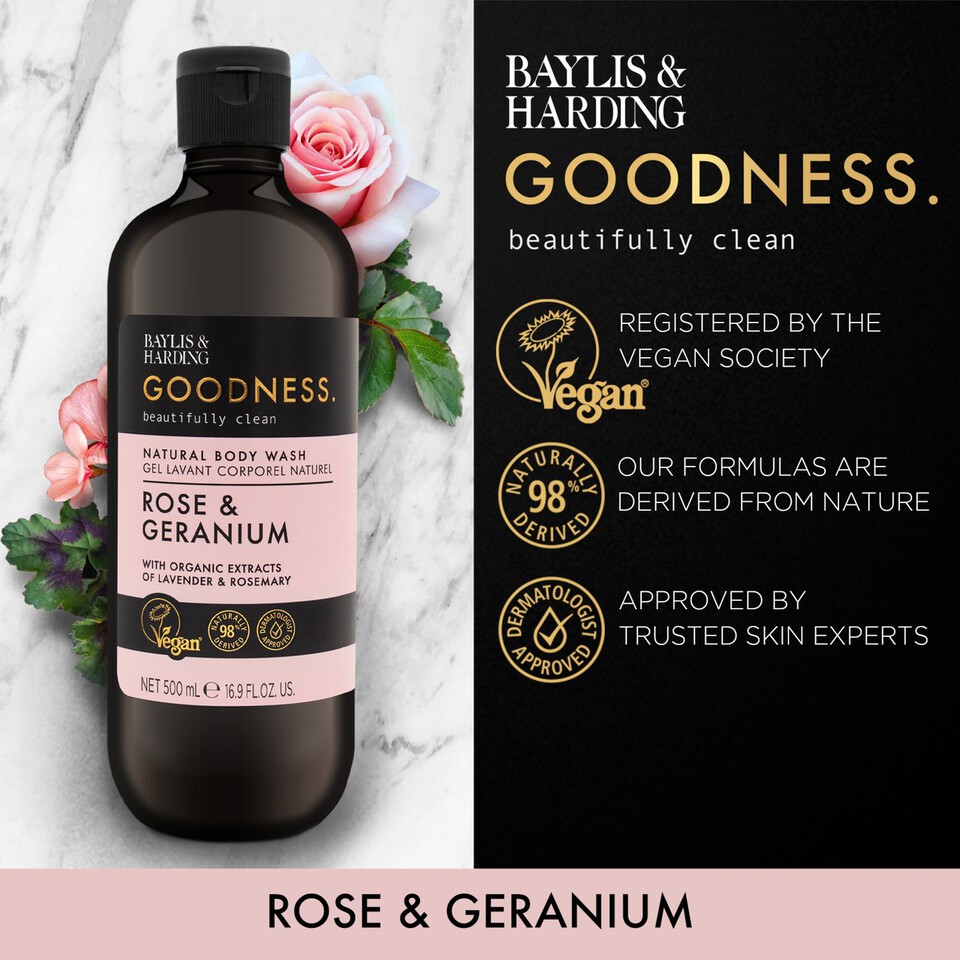 Baylis & Harding Goodness Rose & Geranium Body Wash - Morrisons Online ...