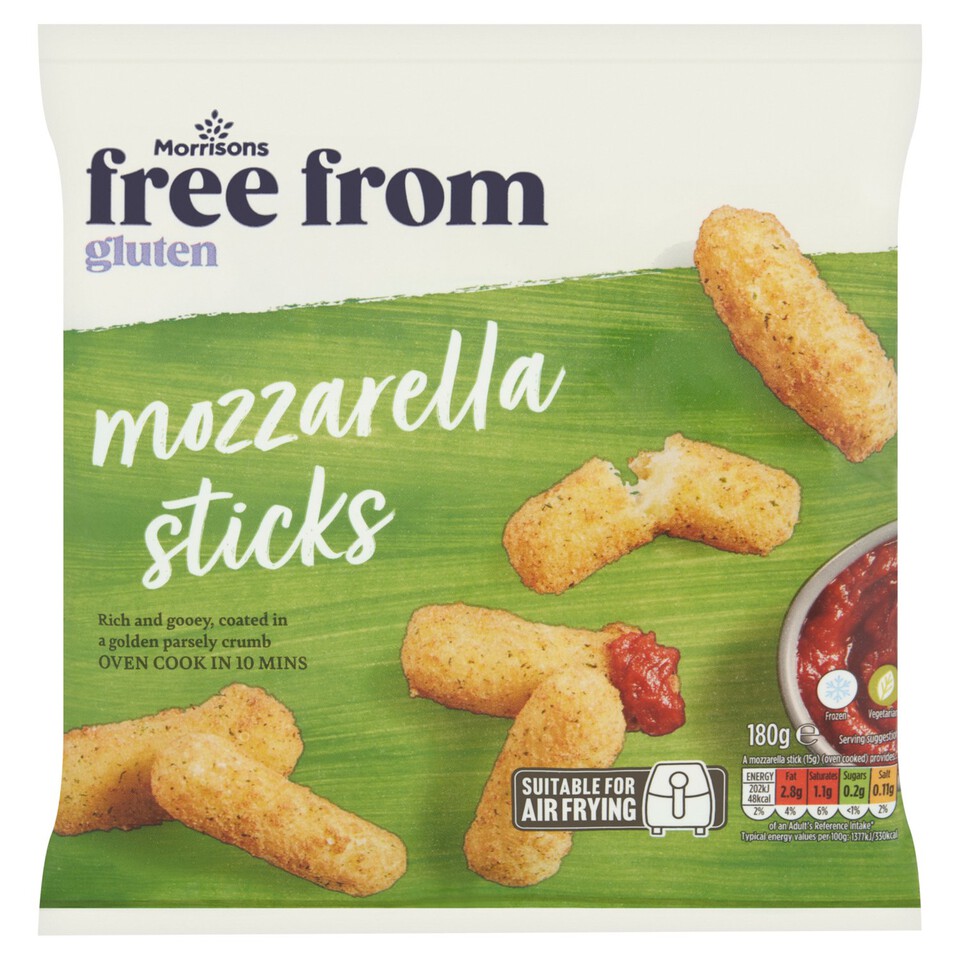 Morrisons Free From Mozzarella Sticks - Morrisons Online Groceries & Offers